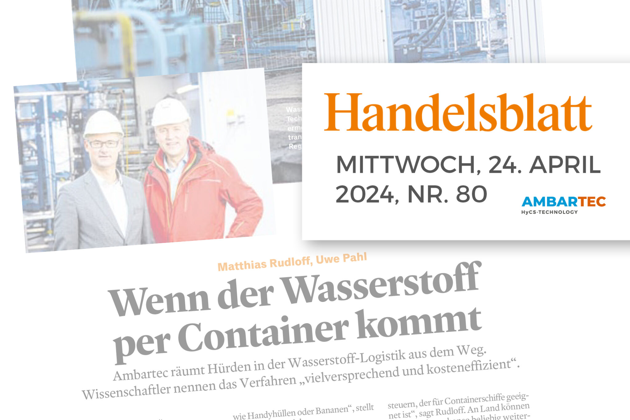AMBARTEC – Energie und Wasserstoff speichern. Kompakt, effizient ...